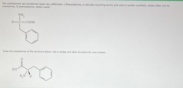 Solved Draw the enantiomer of the structure below. Use a | Chegg.com