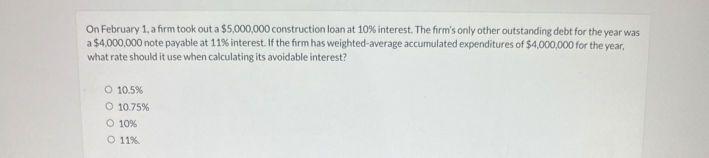 Solved On February 1, ﻿a firm took out a $5,000,000 | Chegg.com