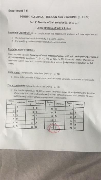 Solved Experiment # 6 Learning Objectives: Upon completion | Chegg.com