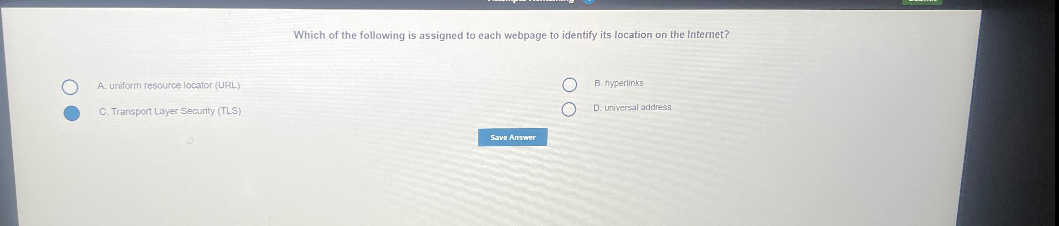 Solved Which of the following is assigned to each webpage to | Chegg.com