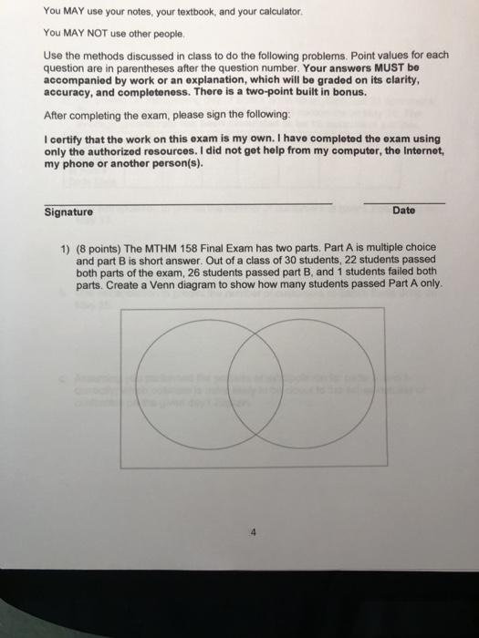 Solved You MAY use your notes, your textbook, and your | Chegg.com