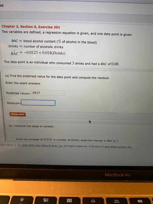 Solved nt Chapter 2, Section 6, Exercise 201 Two variables | Chegg.com