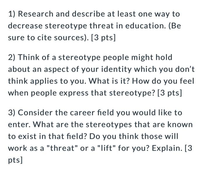 Solved 1) Research and describe at least one way to decrease | Chegg.com