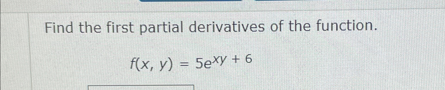 Find the first partial derivatives of the | Chegg.com