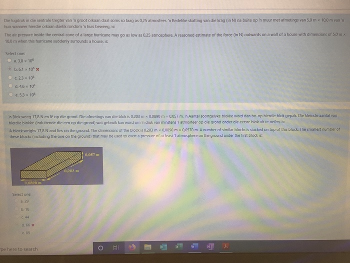 Solved Die lugdruk in die sentrale tregter van 'n groot | Chegg.com