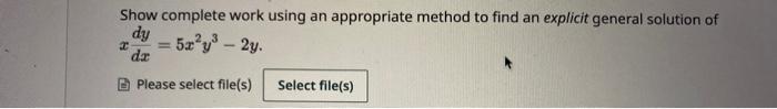 Solved Show complete work using an appropriate method to | Chegg.com
