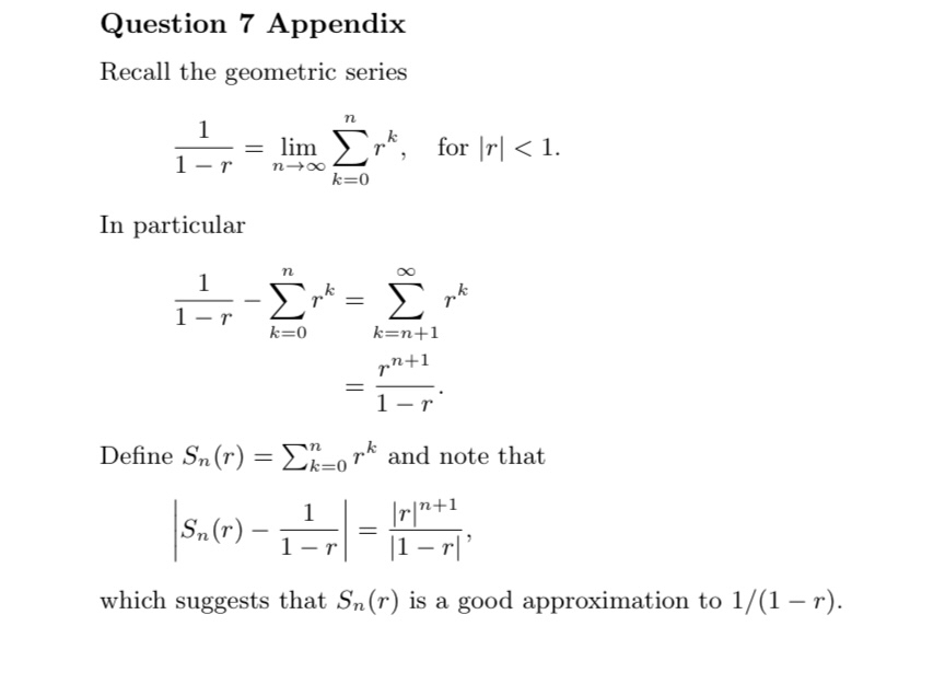 Solved Question 7. (Please see Appendix for mathematical | Chegg.com