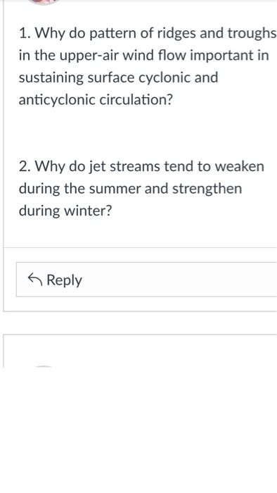 Solved 1. Why do pattern of ridges and troughs in the | Chegg.com