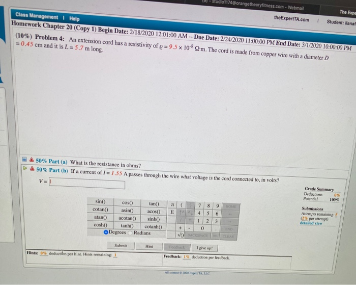 Solved theExpertTA.com Student: Wanat Class Management | | Chegg.com