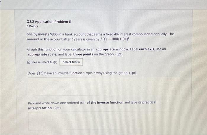 Solved Q8.1 Application Problem I 2 Points The table given | Chegg.com