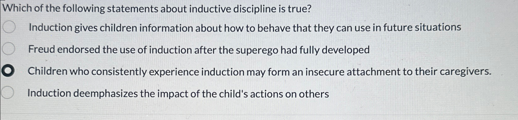 Solved Which of the following statements about inductive | Chegg.com