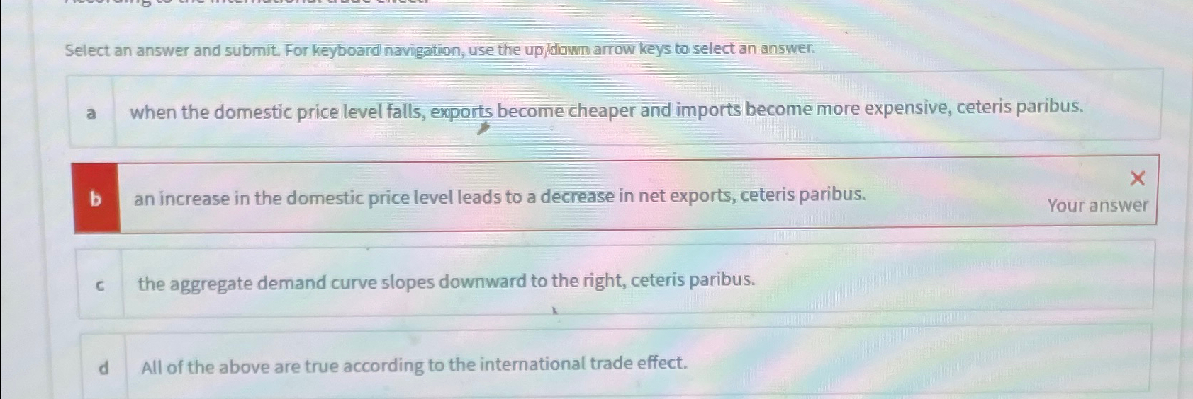 Solved Select an answer and submit. For keyboard navigation, | Chegg.com