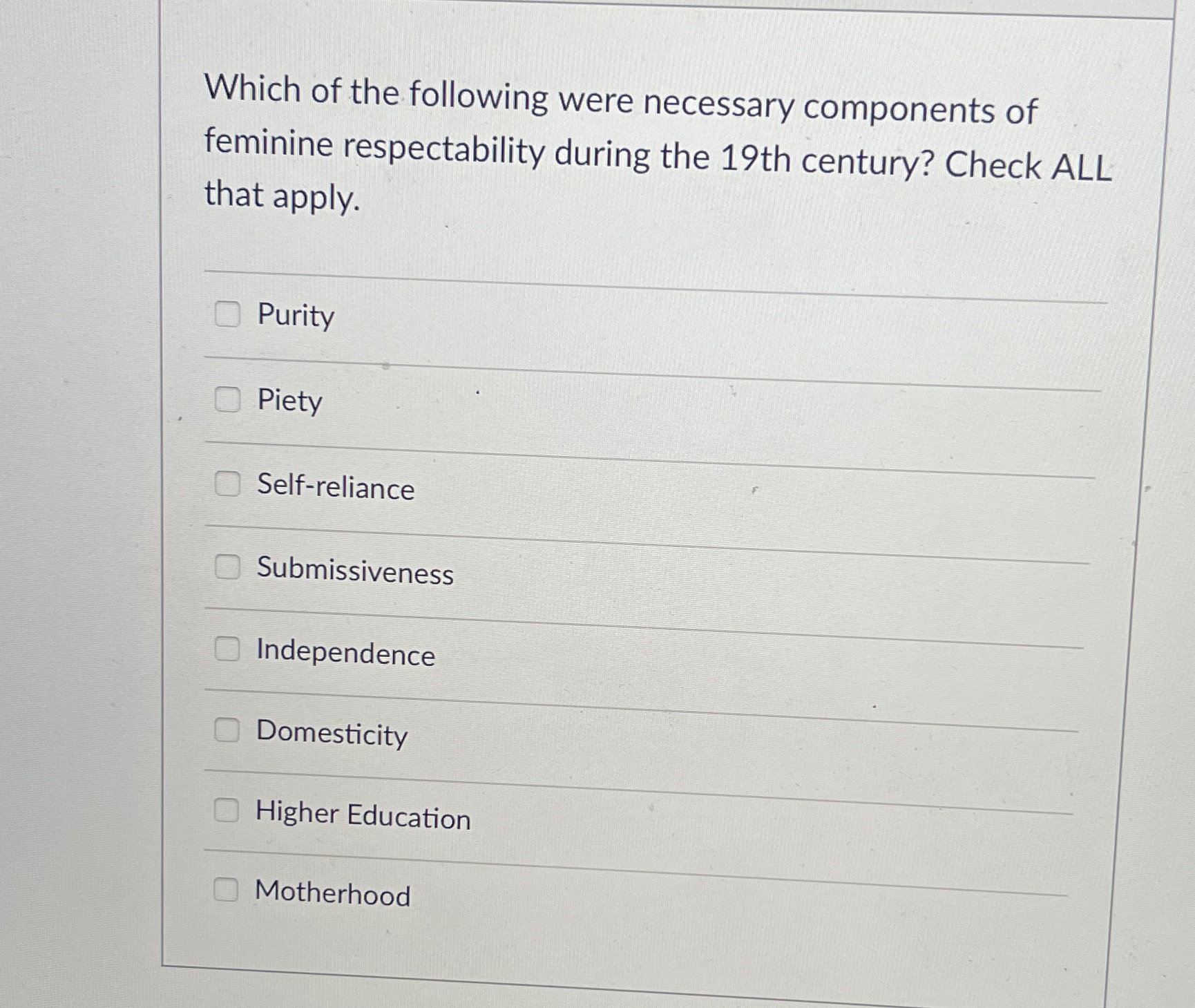 Solved Which of the following were necessary components of | Chegg.com