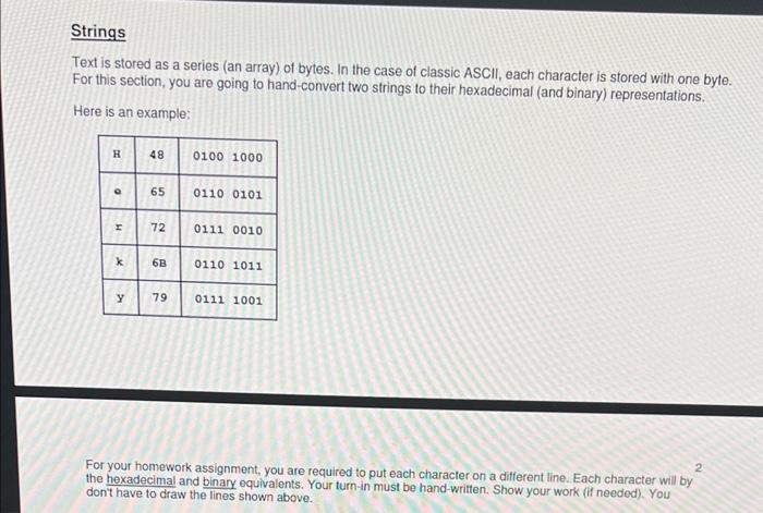 Solved Strings Text is stored as a series (an array) of | Chegg.com
