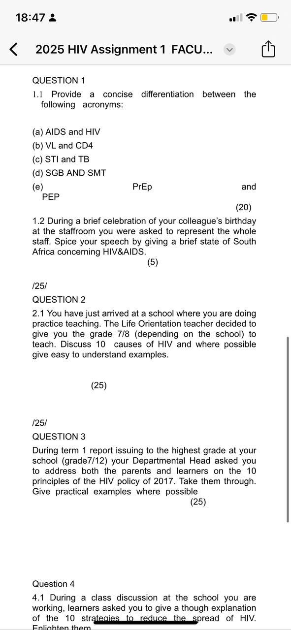 Solved QUESTION 1 1.1 ﻿Provide a concise differentiation | Chegg.com
