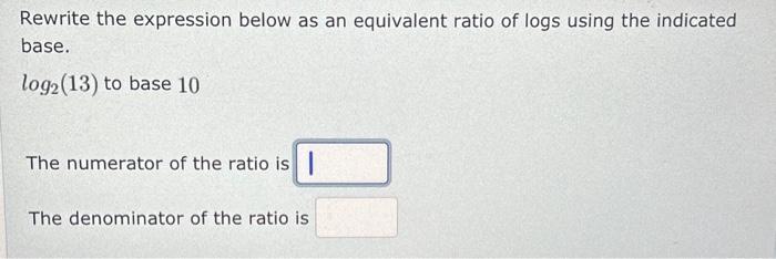 Solved Rewrite the expression below as an equivalent ratio | Chegg.com
