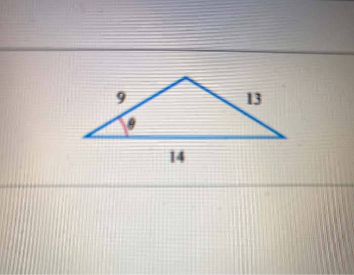 Solved Find the value of 0 in the triangle. (Simplify your | Chegg.com