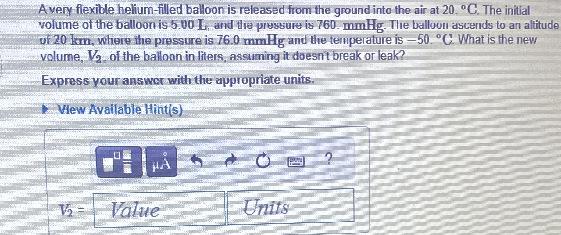 Solved A very flexible helium-filled balloon is released | Chegg.com