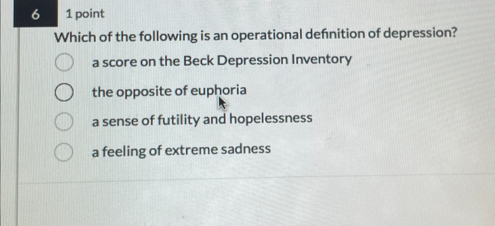 Solved 61 ﻿pointWhich of the following is an operational | Chegg.com