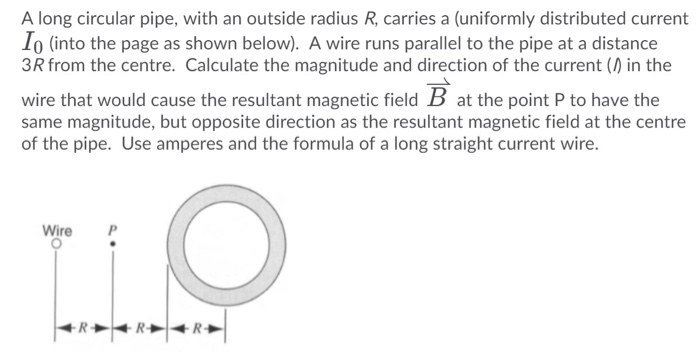 Solved A long circular pipe, with an outside radius R, | Chegg.com