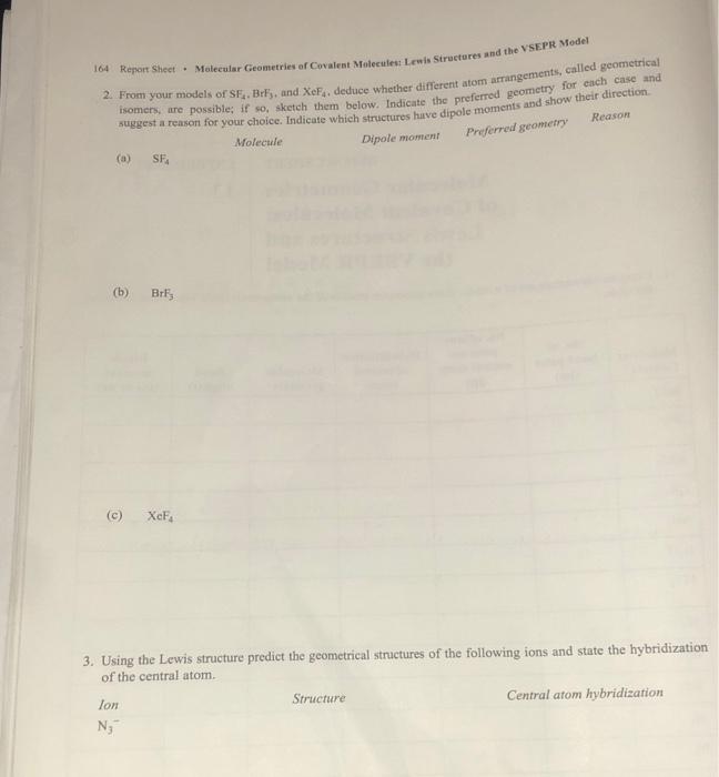 Solved Laboratory Instructor EXPERIMENT 13 REPORT SHEET | Chegg.com