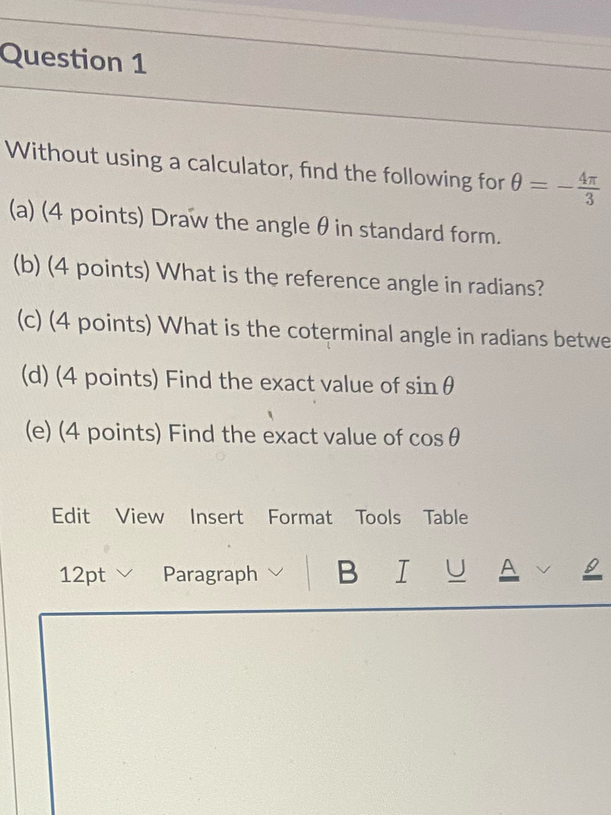 Question 1Without using a calculator, find the | Chegg.com