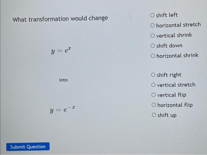 Solved O shift left What transformation would change O | Chegg.com