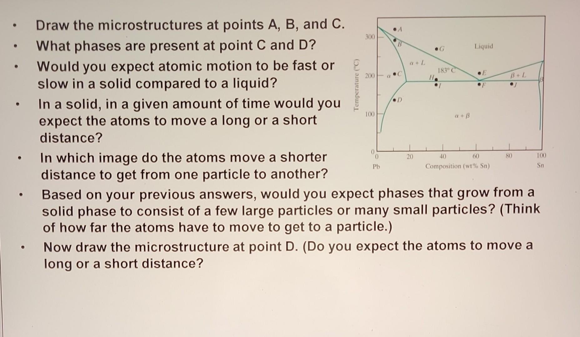 Solved - Would you expect atomic motion to be fast or slow | Chegg.com