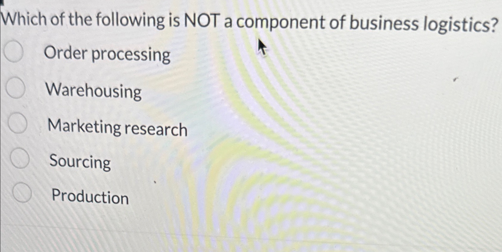 Solved Which of the following is NOT a component of business | Chegg.com