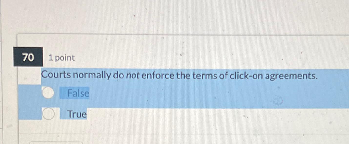 Solved 701 ﻿pointCourts normally do not enforce the terms of | Chegg.com