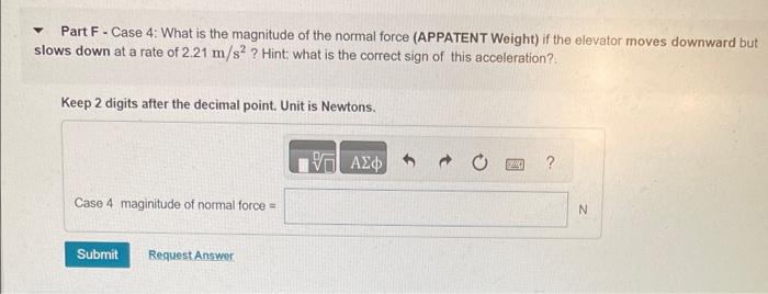Solved Apparent Weight (Scale in an Elevator) Application of | Chegg.com