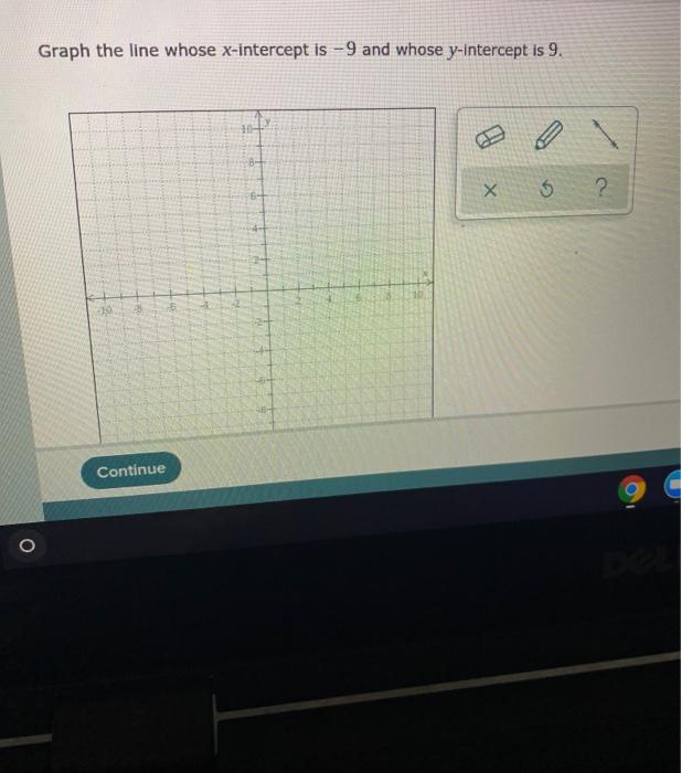 Solved Graph the line whose x-intercept is - 9 and whose | Chegg.com