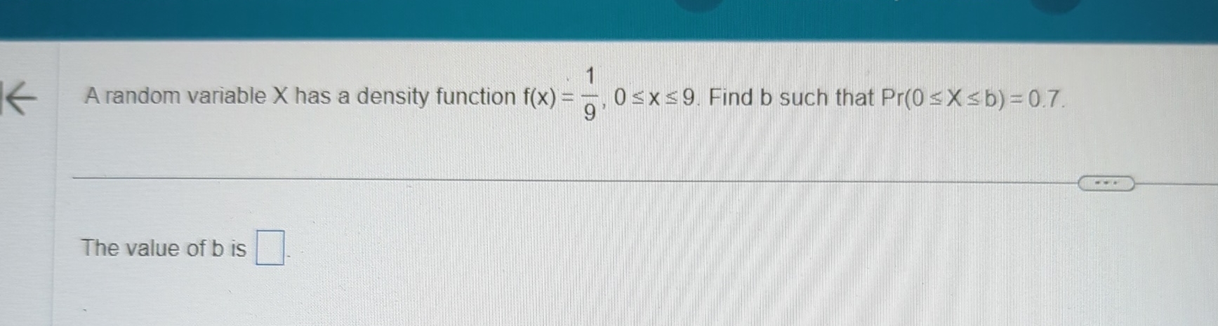 Solved A random variable x ﻿has a density function | Chegg.com