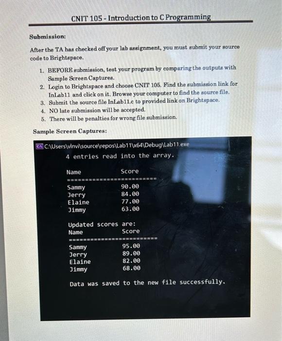 Solved Lab 11 - Files 20 points Objectives: - Reading from a | Chegg.com