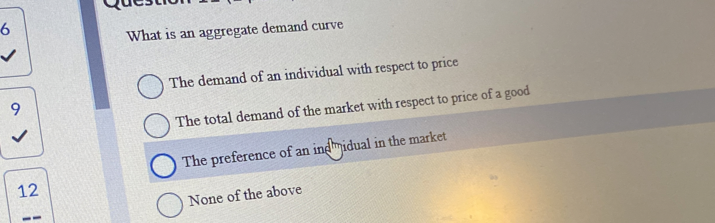 Solved What is an aggregate demand curveThe demand of an | Chegg.com