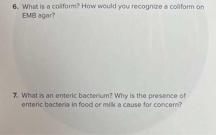 Solved microbiology exercise 54 Eosin Methylene blue agar | Chegg.com