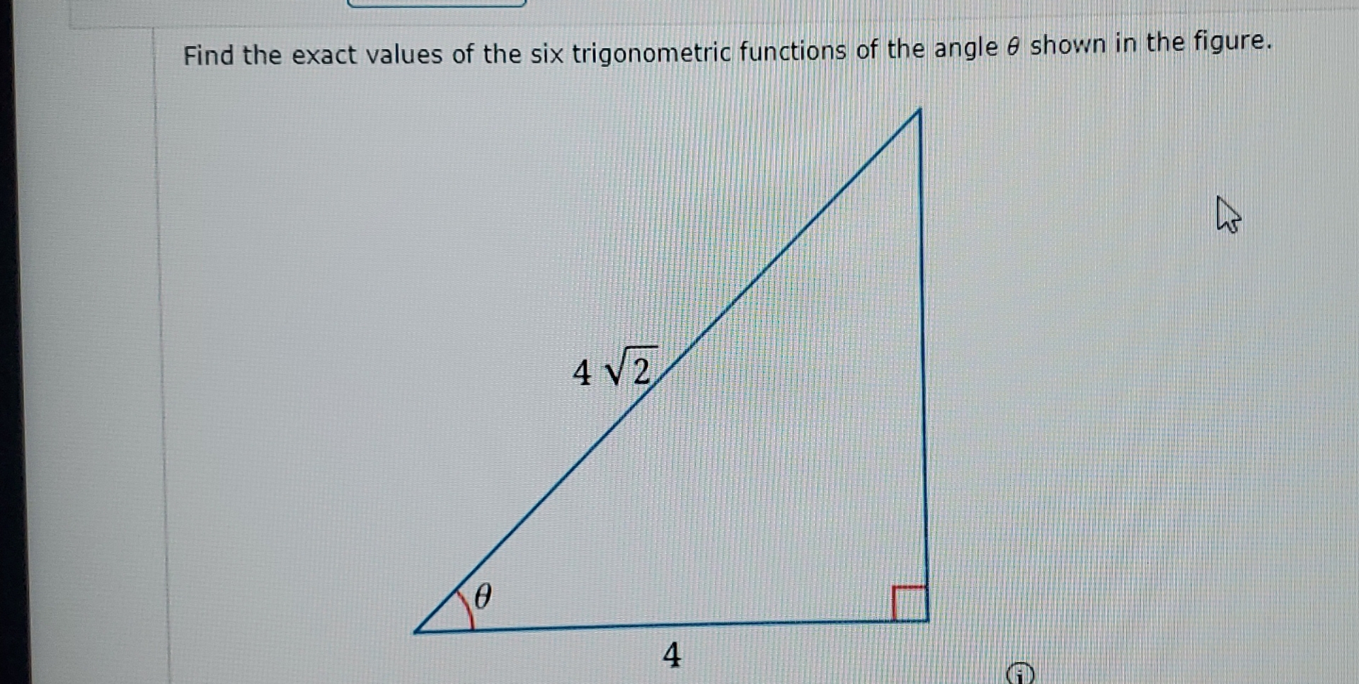 Solved Find the exact values of the six trigonometric | Chegg.com