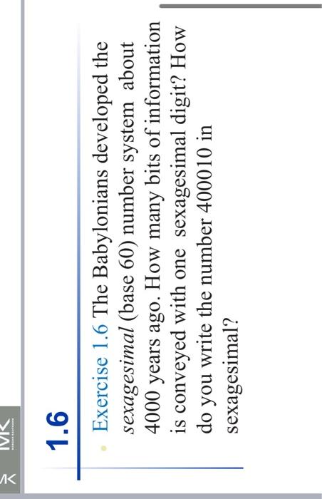 Solved Exercise 1.6 The Babylonians developed the | Chegg.com