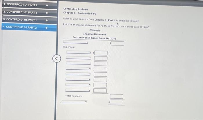 Solved Continuing Problem Chapter 1 - Instruction 23 Refer | Chegg.com