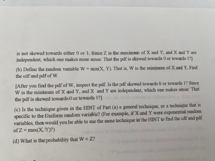 Solved Problem 2: Let X be a Umiform random variable on | Chegg.com