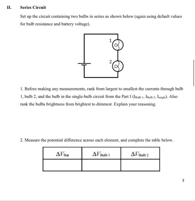 Solved PhET Exploration: Measurements in Circuits Procedure: | Chegg.com