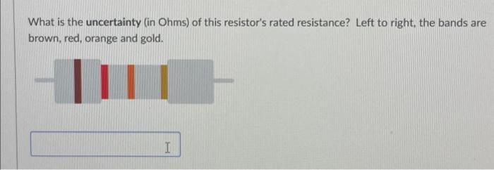 Solved What is the uncertainty (in Ohms) of this resistor's | Chegg.com