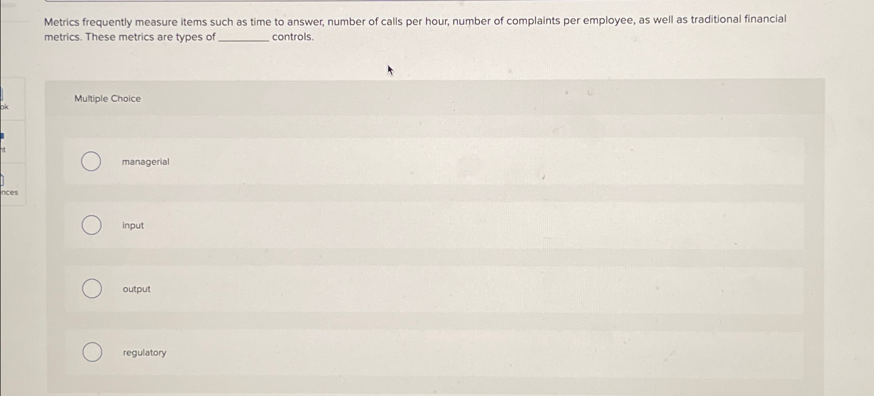 Solved Metrics frequently measure items such as time to | Chegg.com
