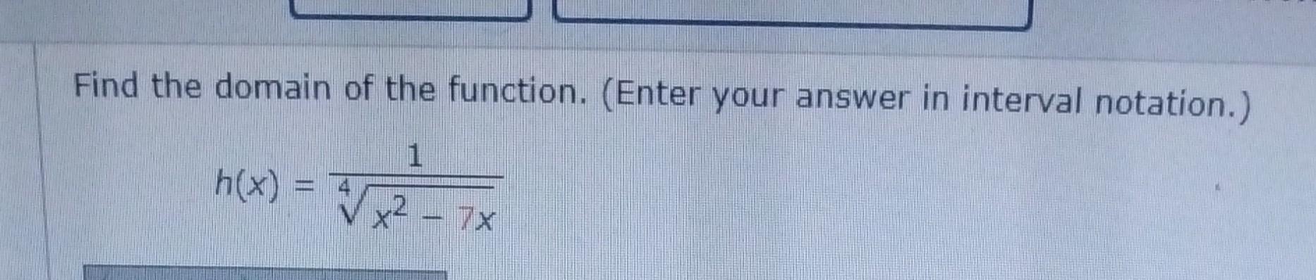 Solved Find the domain of the function. (Enter your answer | Chegg.com