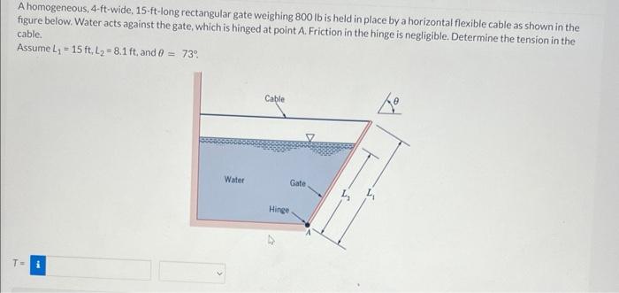 Solved A homogeneous, 4-ft-wide, 15 -ft-long rectangular | Chegg.com