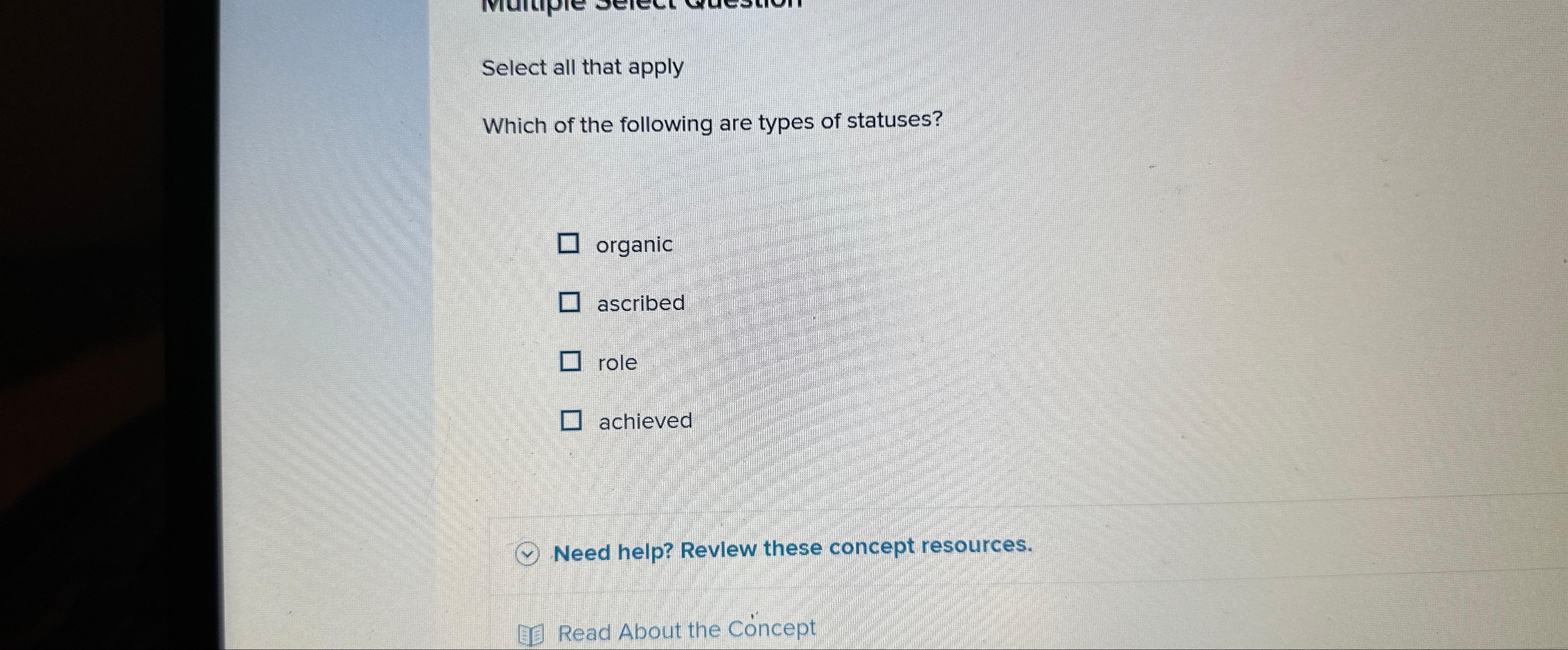 Solved Select all that applyWhich of the following are types | Chegg.com