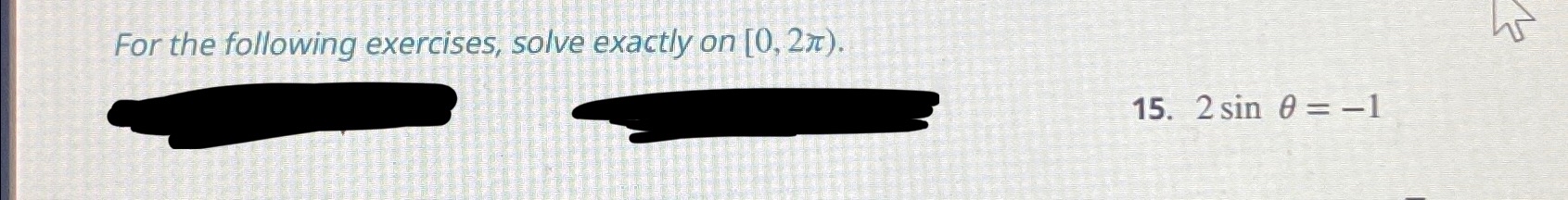 Solved For the following exercises, solve exactly on | Chegg.com