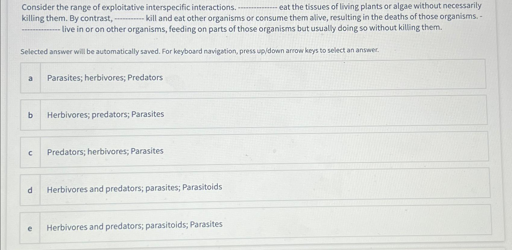 Solved Consider the range of exploitative interspecific | Chegg.com