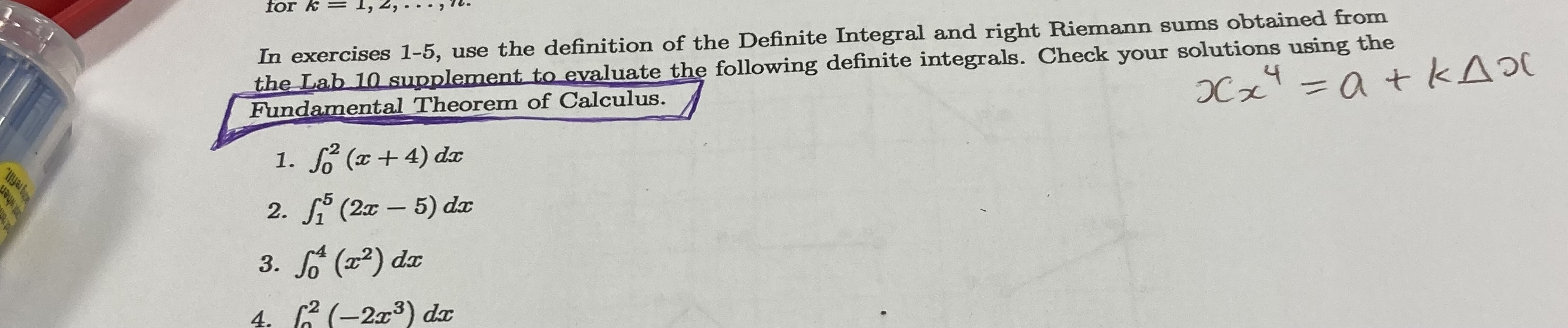 Solved In exercises 1-5, ﻿use the definition of the Definite | Chegg.com