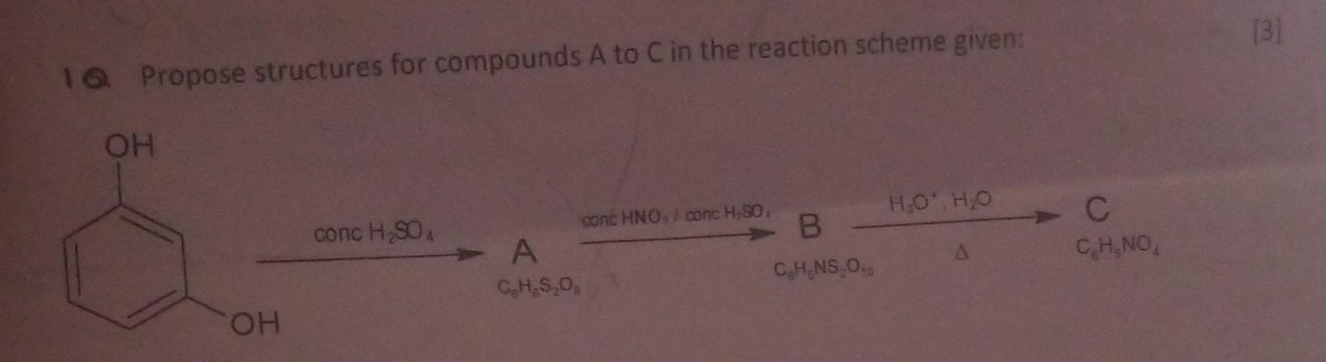 Solved 10. Propose structures for compounds A to C in the | Chegg.com